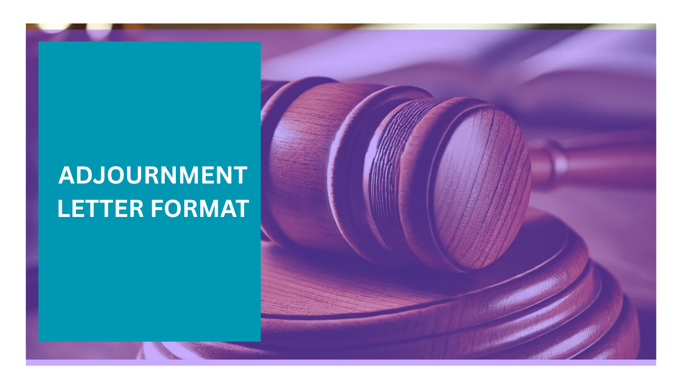 ADJOURNMENT LETTER FORMAT